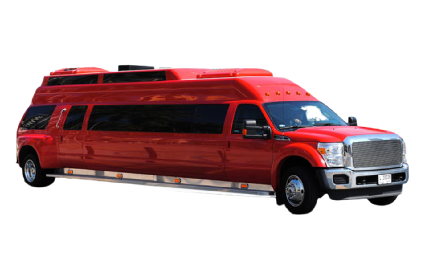 F550 Big RED Limousine Ride in Dubai | Luxury & Style